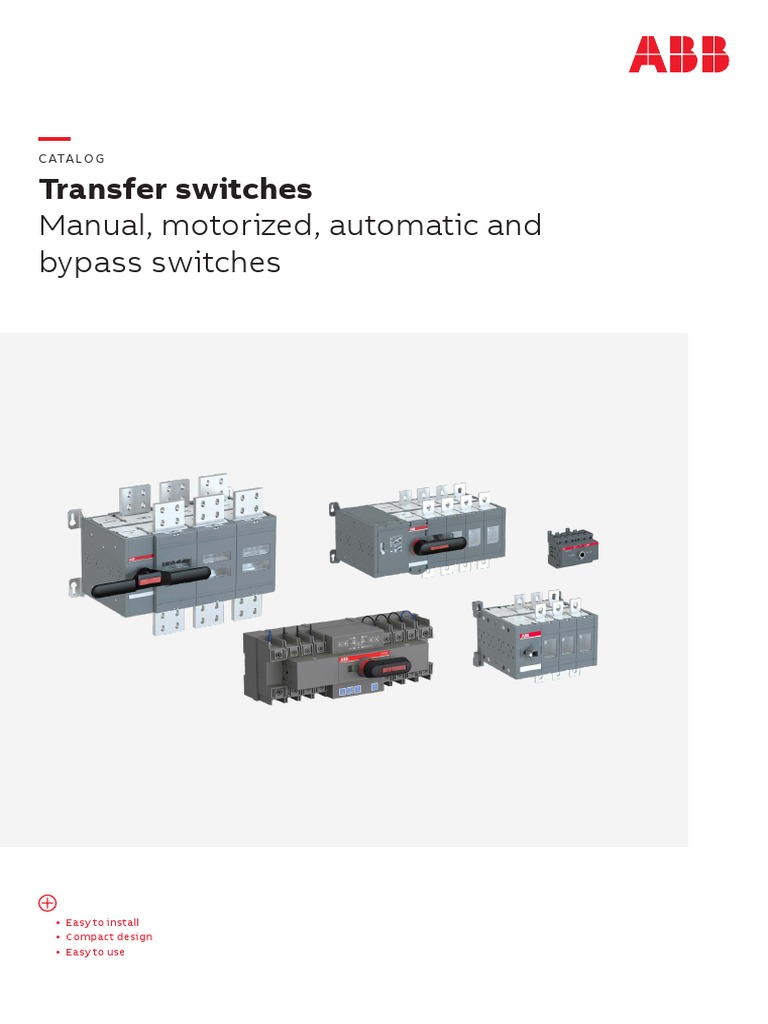 Transfer Switches: Manual, Motorized, Automatic and Bypass Switches ...