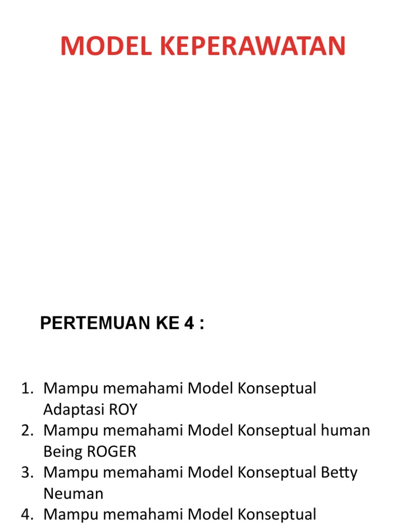 Model Adaptasi Roy | PDF