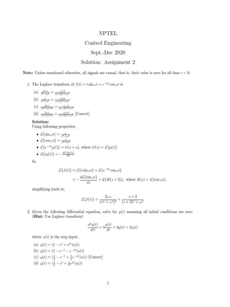 Solution Assignment 2 | PDF | Signal Processing | Electrical Circuits Solution Assignment 2 | PDF | Signal Processing | Electrical Circuits