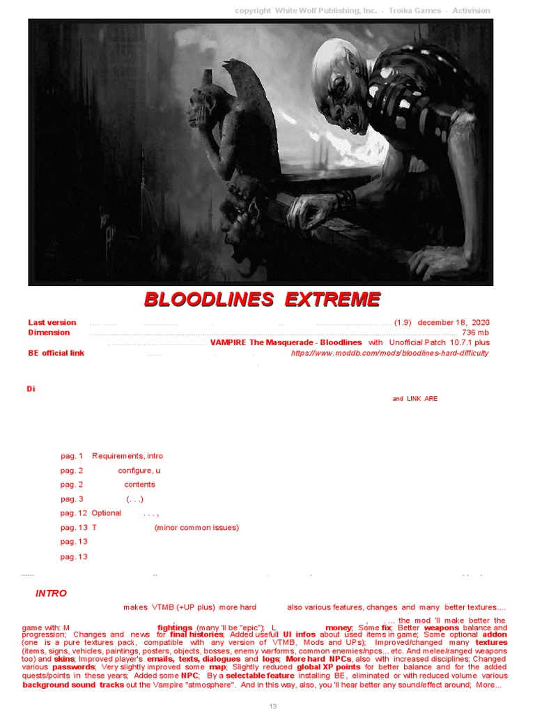 BLOODLINES EXTREME Manual PDF | PDF | Directory (Computing) | Computer File