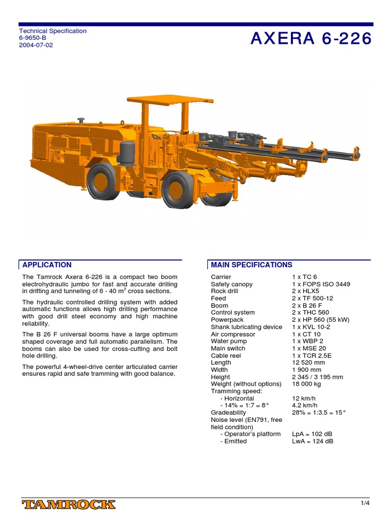 Axera 6-226 Technical Specifications | PDF | Pump | Transmission ...