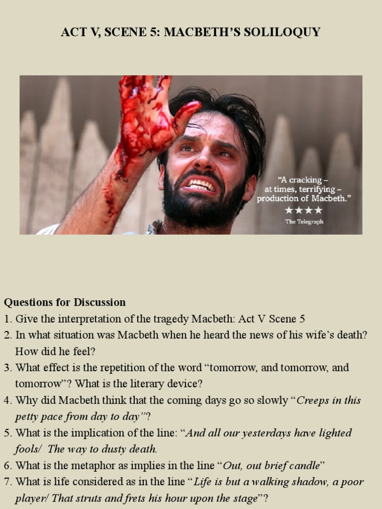 MACBETH'S SOLILOQUY (Act V-Scene 5) | PDF | Macbeth