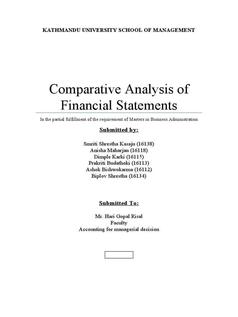 Comparative Analysis of Financial Statements 1 | PDF | Equity (Finance ...