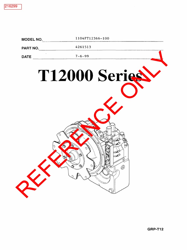 T12000 Series: MODEL NO. - Part No | PDF | Clutch | Washer (Hardware)