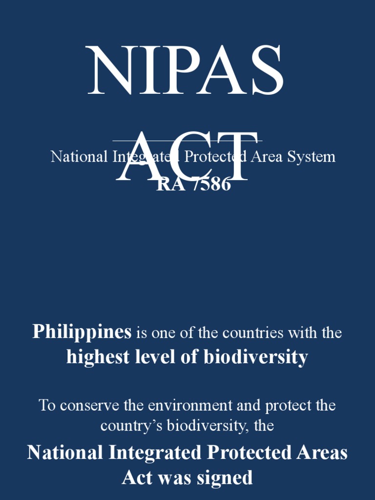 ES 10 Report 11 NIPAS ACT | PDF | Protected Area | Biodiversity