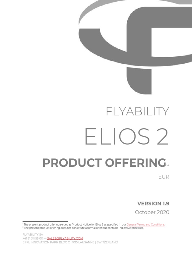 Elios 2 Drone Packages & Add-Ons | PDF | Unmanned Aerial Vehicle | Euro