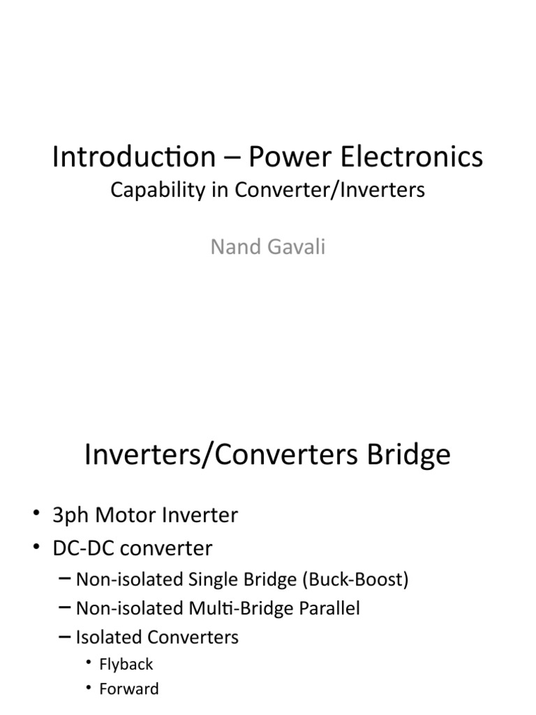 Introduction - Power Electronics | PDF