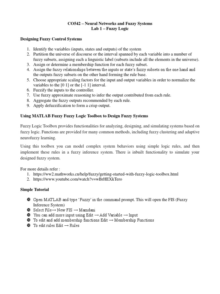 Fuzzy - Lab 1 | PDF | Fuzzy Logic | Theoretical Computer Science