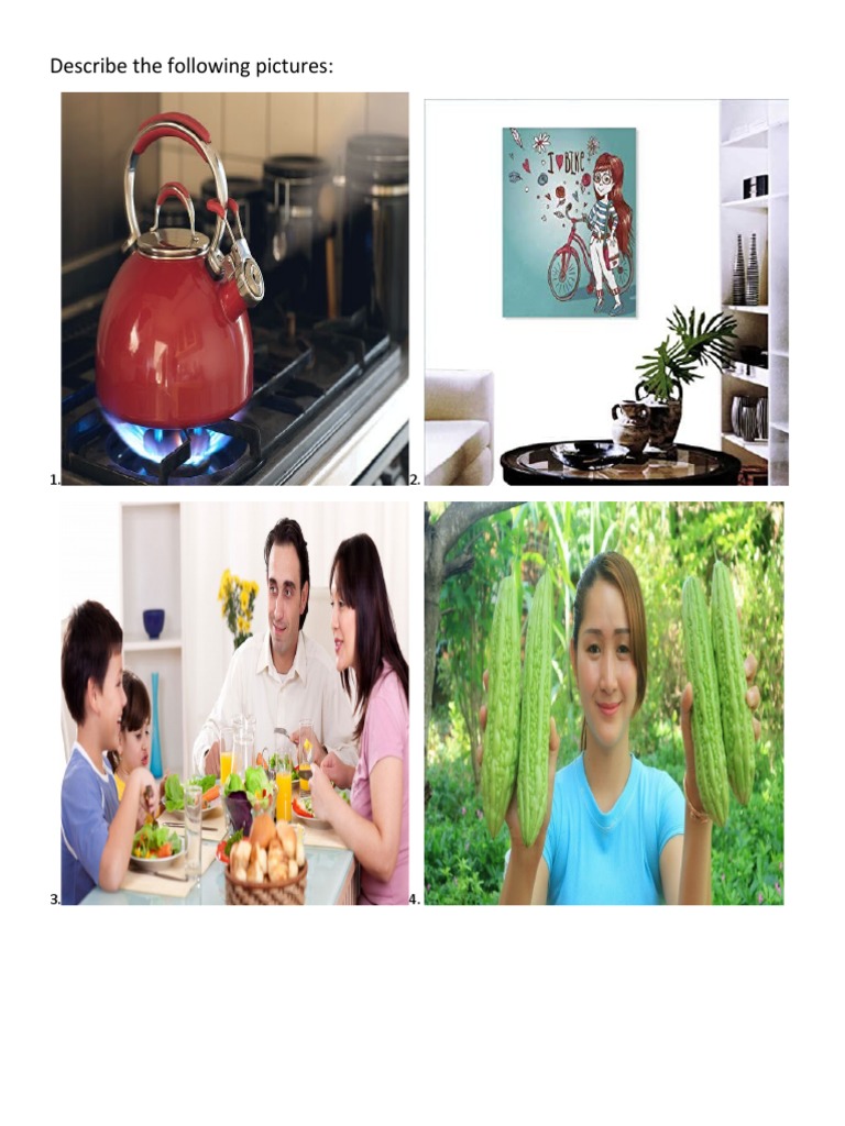 Picture Descriptions and Questions | PDF