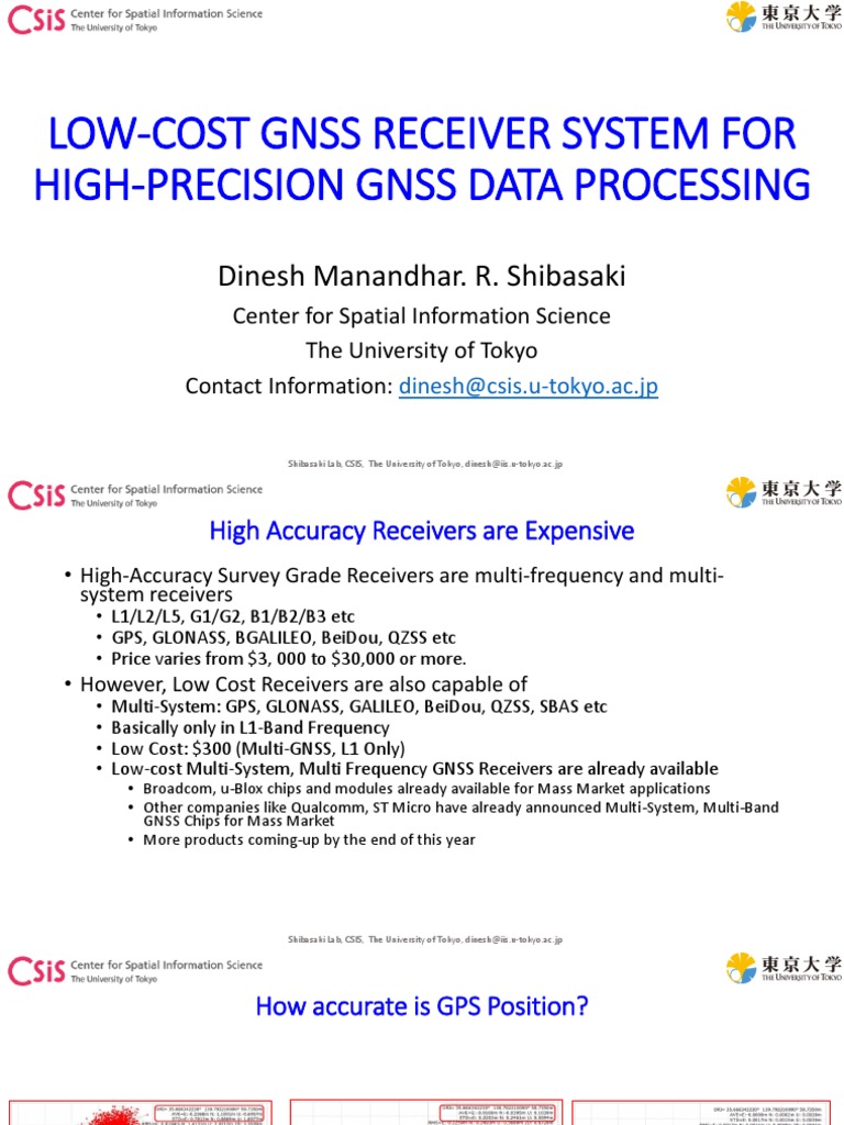 Low-Cost Gnss Receiver System For High-Precision Gnss Data Processing ...