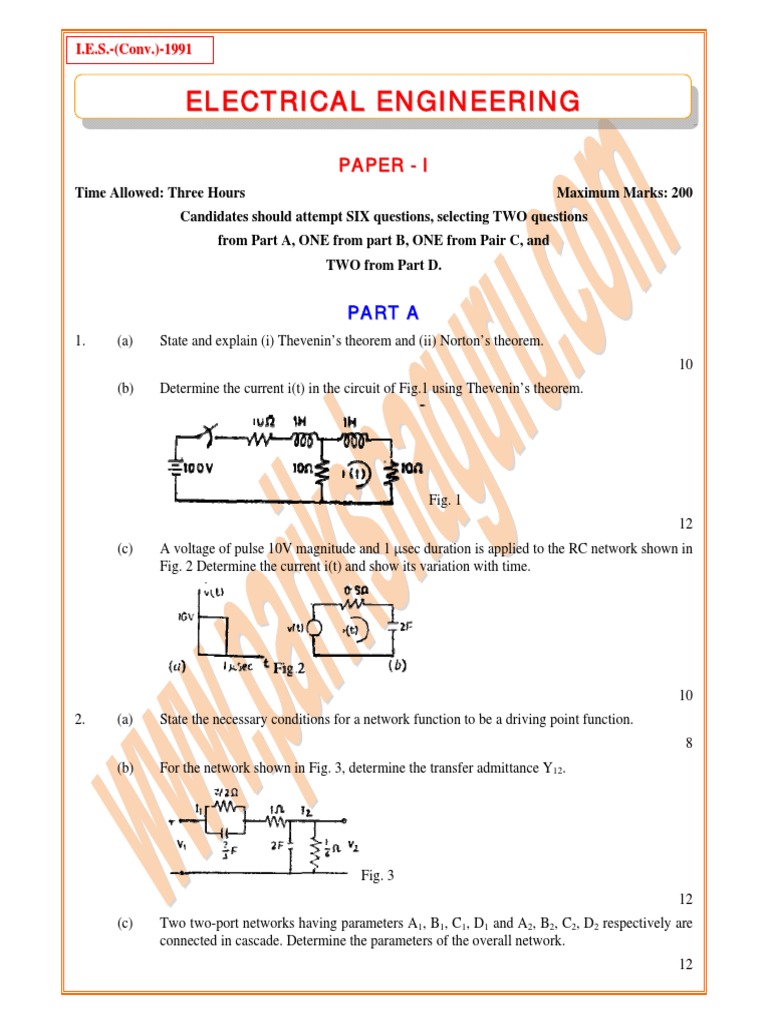 Electrical Engineering Exam Questions | PDF | Electric Motor | Quantity