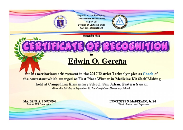 Technolympics Cert. | PDF