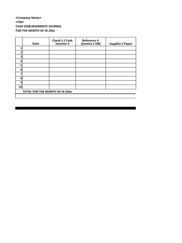 Books of Accounts Template | PDF