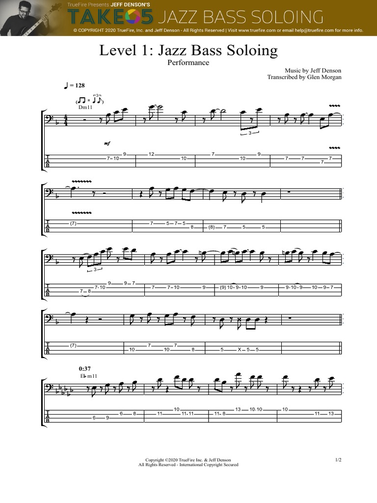 Level 1: Jazz Bass Soloing: Performance | PDF | Copyright Law | Law