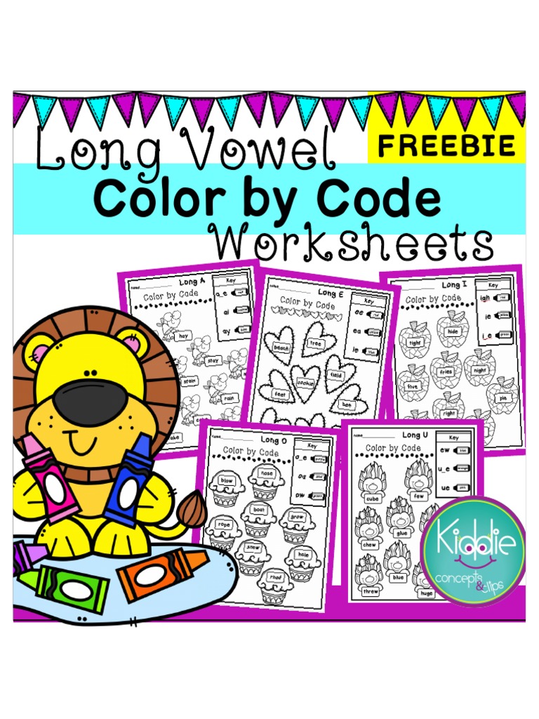Long Vowel Coloring Worksheets | PDF