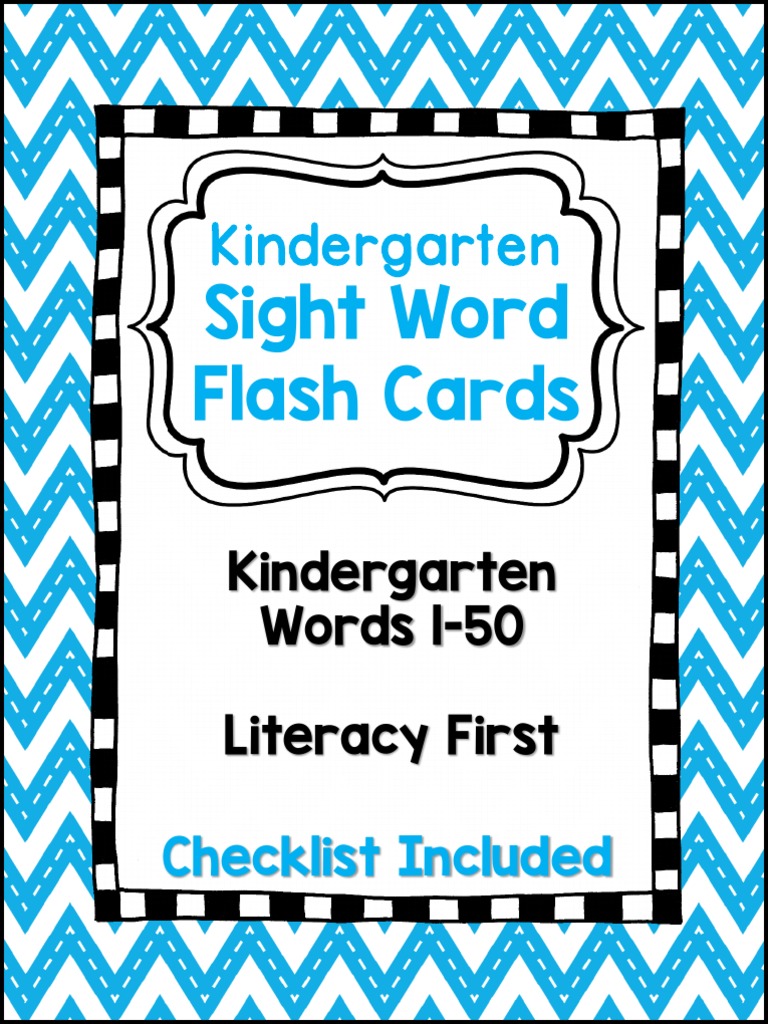 Kindergarten Sight Words Flash Cards | PDF
