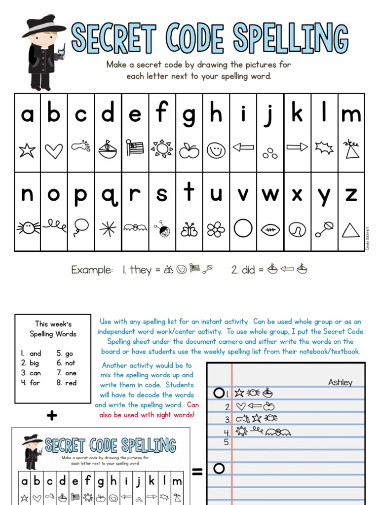 Super Secret Code Spelling | PDF