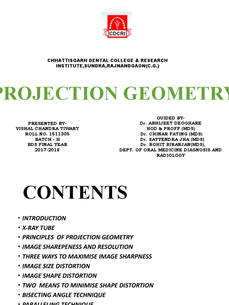 Projection Geometry: Chhattisgarh Dental College & Research Institute ...