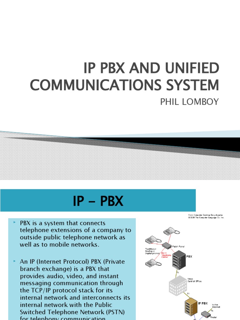 Ip PBX and Unified Communications System | PDF | Voice Over Ip ...