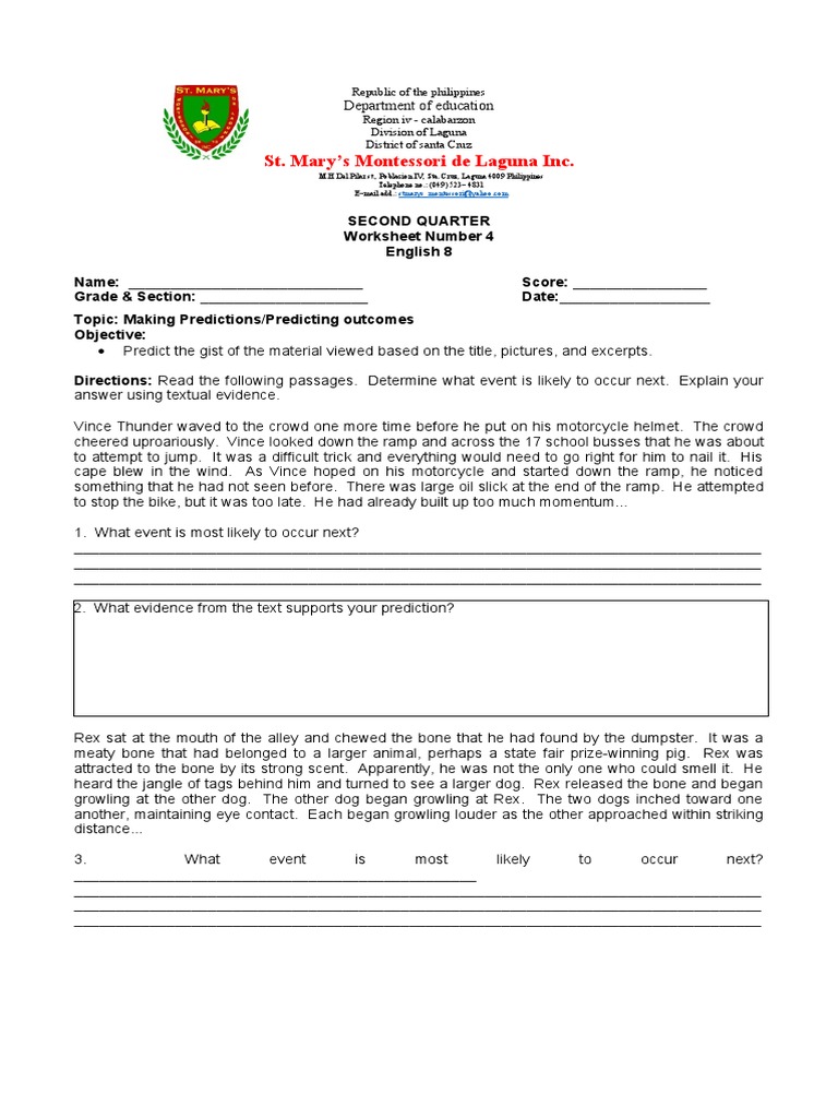 Grade 8 Second Quarter ws5 | PDF