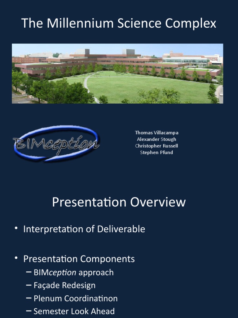 The Millennium Science Complex: Thomas Villacampa Alexander Stough ...