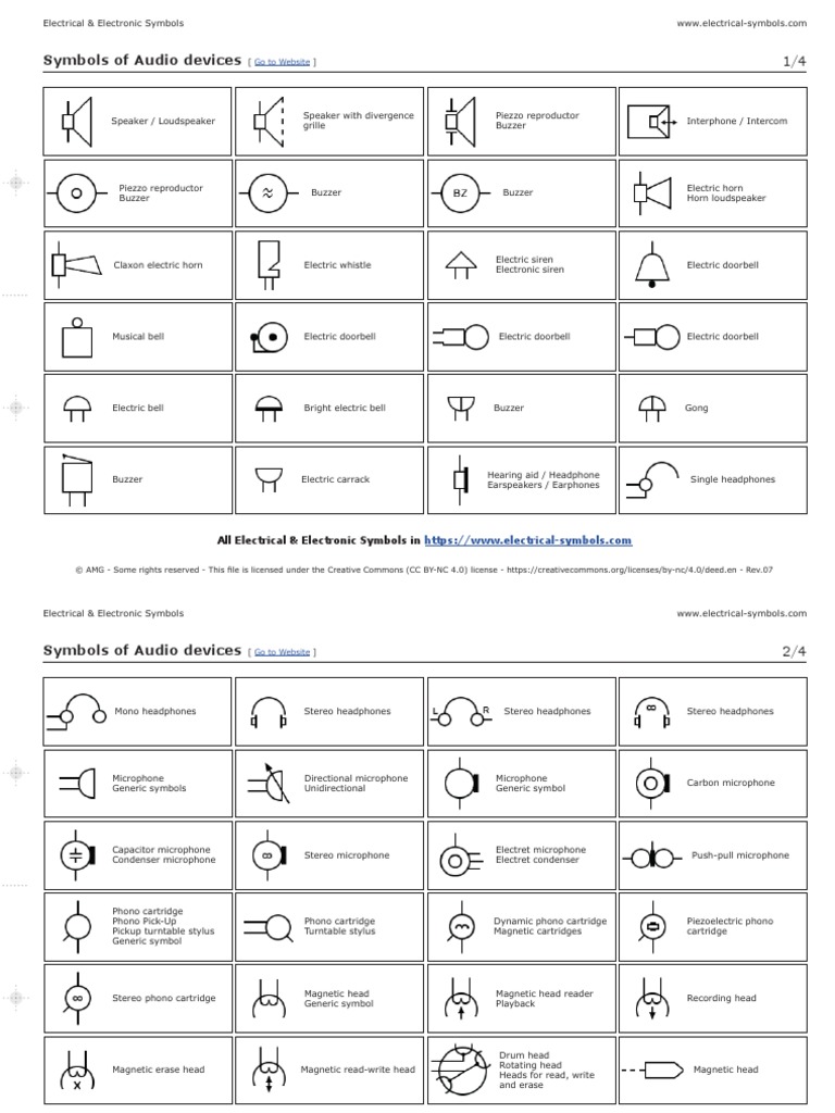 Audio Devices Symbols | PDF