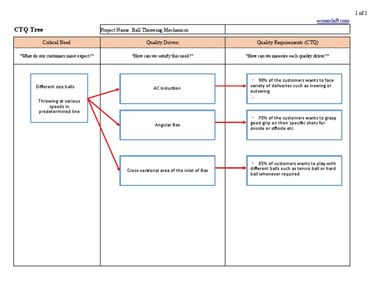CTQ Tree: "What Do Our Customers Most Expect?" "How Can We Satisfy This ...