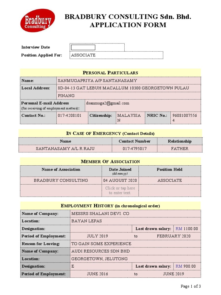 employment application form malaysia - 50 Free Employment / Job ... employment application form malaysia - 50 Free Employment / Job ...