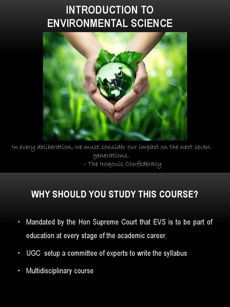 Introduction To Environmental Science | PDF | Human Impact On The ...
