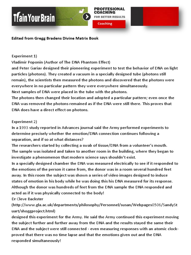 The DNA Phantom Effect and More PDF | PDF | Experiment | Photon