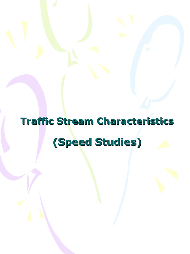 Speed Studies | PDF | Mean | Sample Size Determination