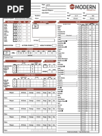 D20 Modern Character Sheet | PDF | D20 System | Tabletop Games