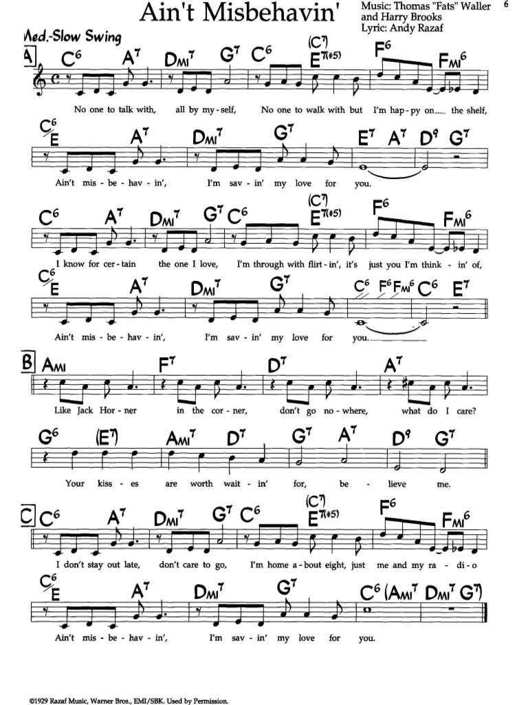 Ain't Misbehavin' | PDF