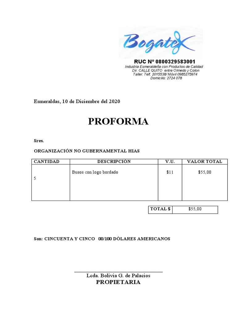 PROFORMA | PDF