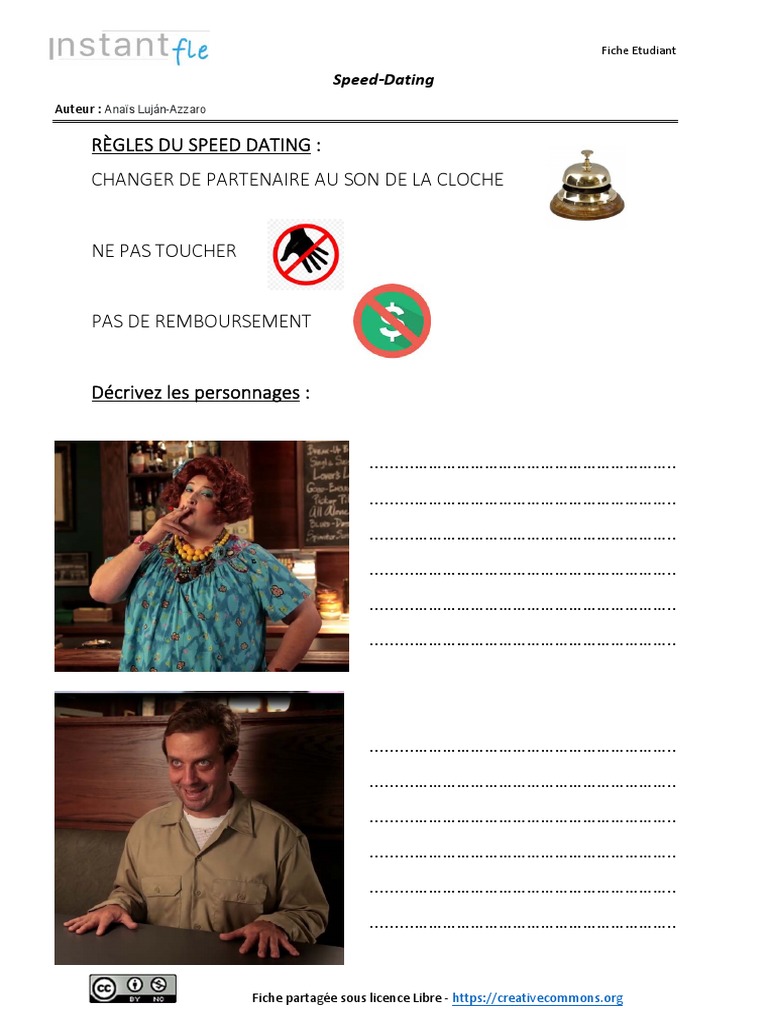 SpeedDating Fiche Étudiant | PDF