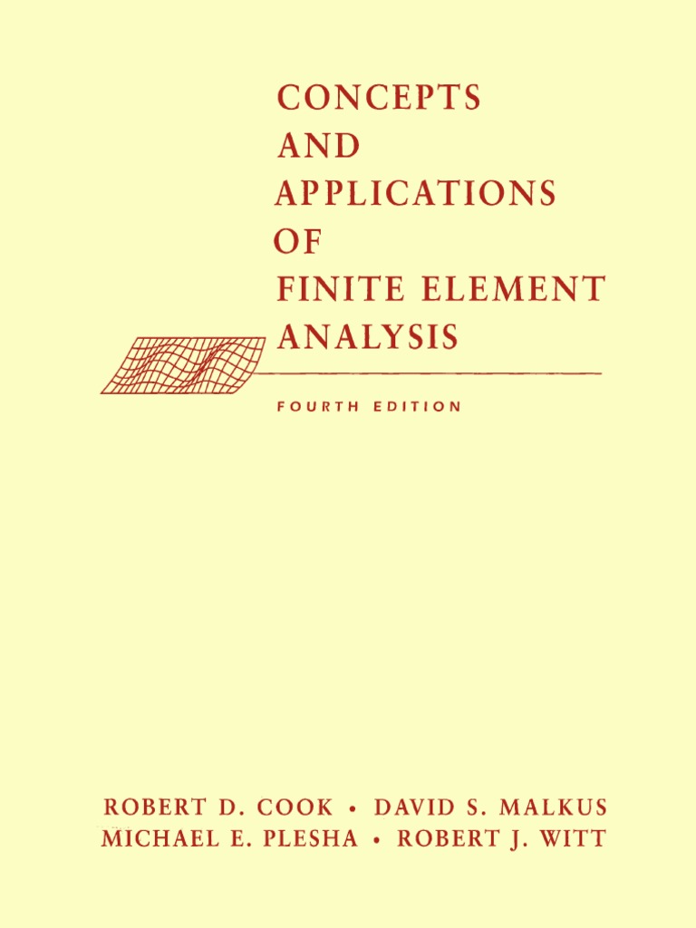 Concepts and Applications of Finite Element Analysis 4ed PDF | PDF