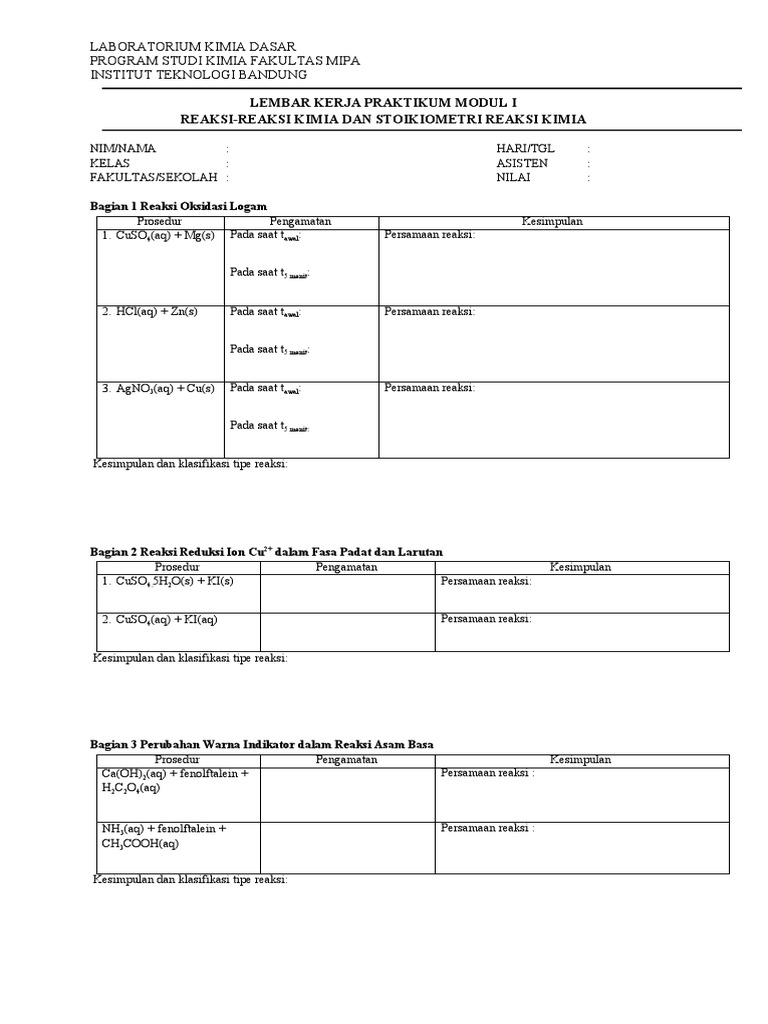Lembar Kerja Modul 1 Online | PDF