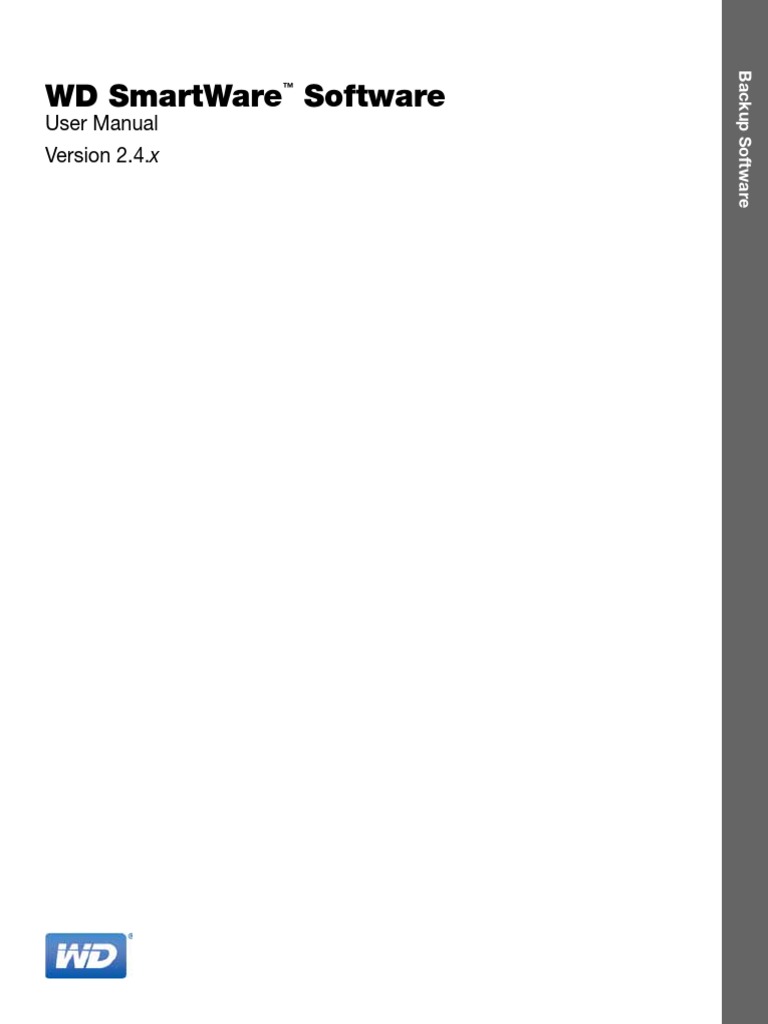 WD Smartware Software: User Manual | PDF | Icon (Computing) | Backup