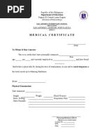 CS Form 41 (Medical Certificate) | PDF | Public Services | Health Sciences