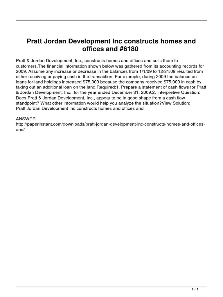 Pratt Jordan Development Inc Constructs Homes and Offices and | PDF