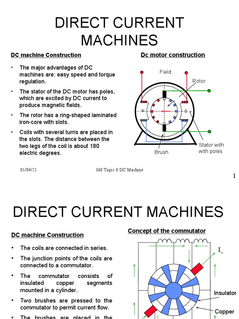 Direct Current Machines: DC Machine Construction | PDF | Electric Motor ...