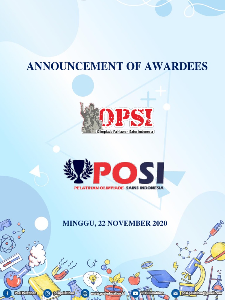 Hasil Pengumuman Opsi Siswa Posi 2020 PDF | PDF