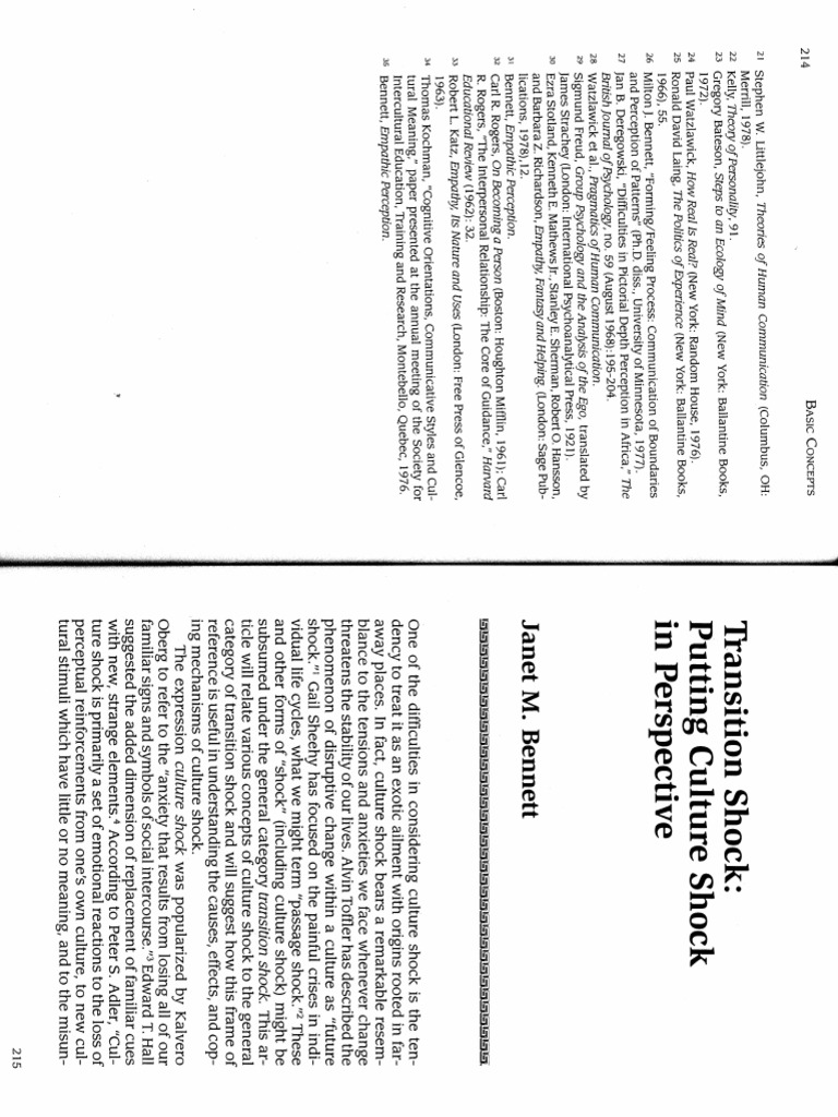 Transition Shock by J. Bennett | PDF