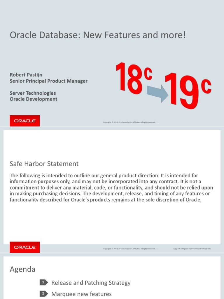 2019-Sql-Robert Pastijn-Datenbank 19c Roadmap-Praesentation PDF | PDF | Software Engineering ...