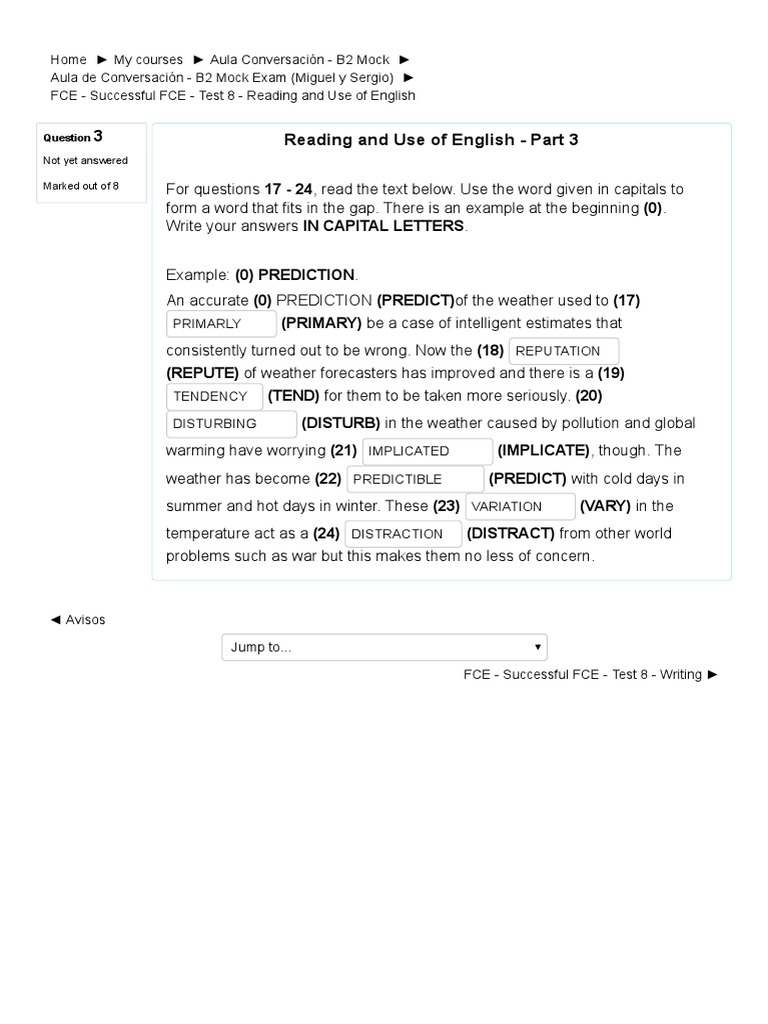 FCE B2 Exam: Reading Practice | PDF