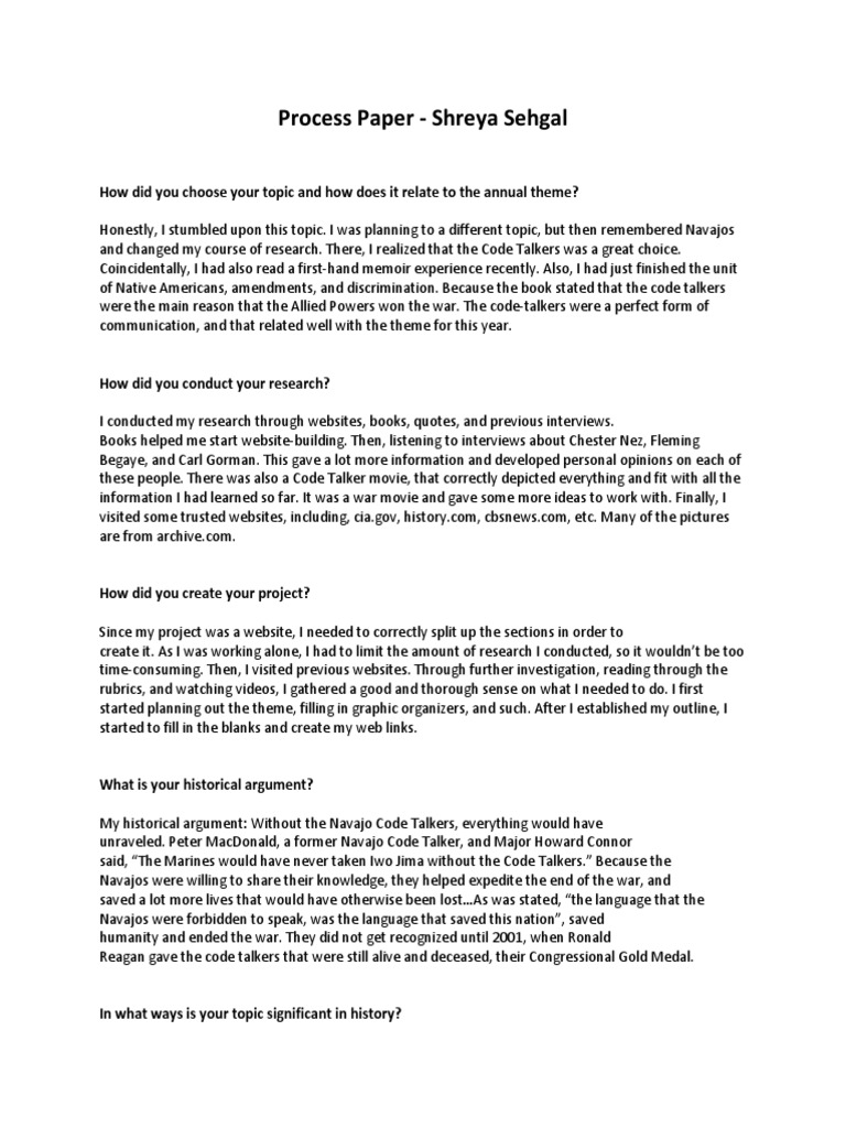 Shreya Sehgal Process Paper | PDF | Communication | Unrest