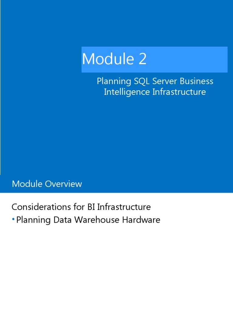 Planning SQL Server Business Intelligence Infrastructure | PDF | Scalability | Central ...