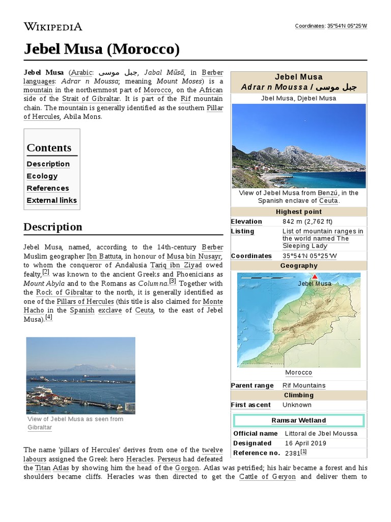 Jebel Musa (Morocco) | PDF | Nature