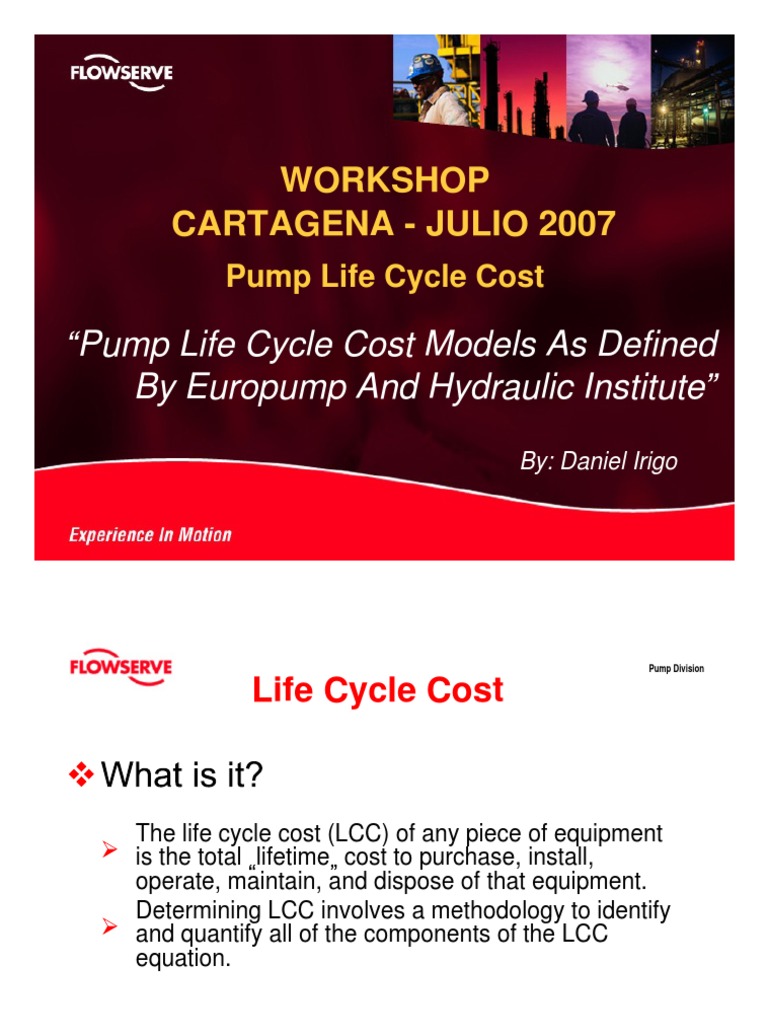 Pump Life Cycle Cost 1 Models As Defined | PDF | Pump | Life Cycle ...