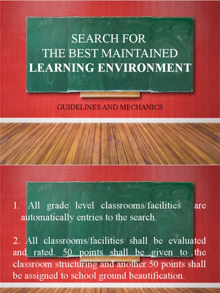 Best Maintained Learning Environment During The Covid School Year | PDF ...